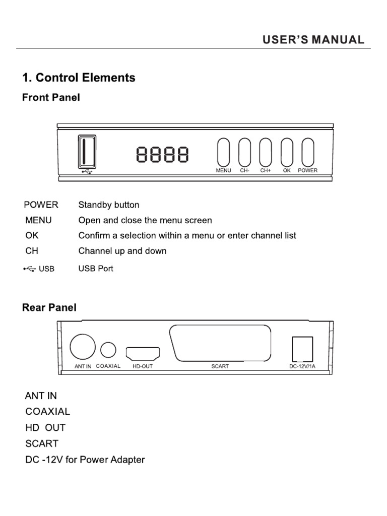 Denver DTB 140 DVB t2 h264 Receiver Manual | PDF