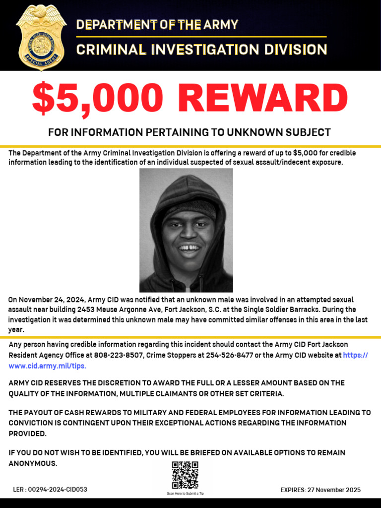 $5,000 Reward for Sexual Assault Info | PDF