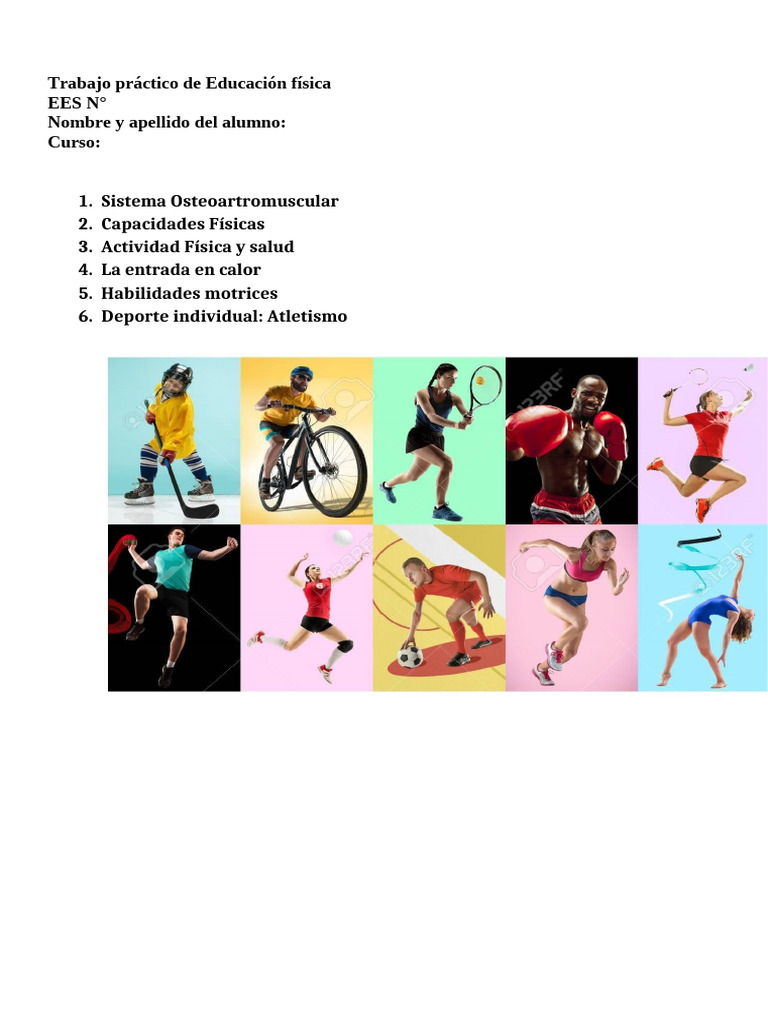 Trabajo Práctico Educ - Física Segundo Ciclo | PDF