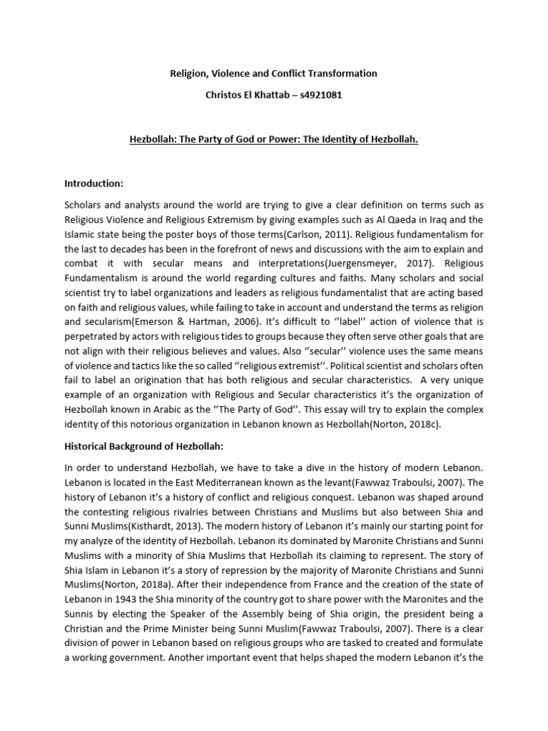 Hezbollah_The_Party_of_God_or_Power_The | PDF | Hezbollah | Lebanon