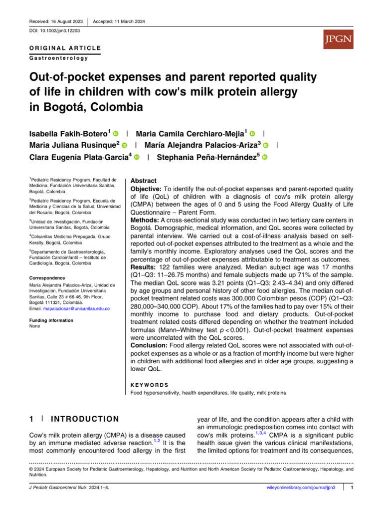 J Pediatr Gastroenterol Nutr - 2024 - Fakih%E2%80%90Botero - Out%E2%80 ...
