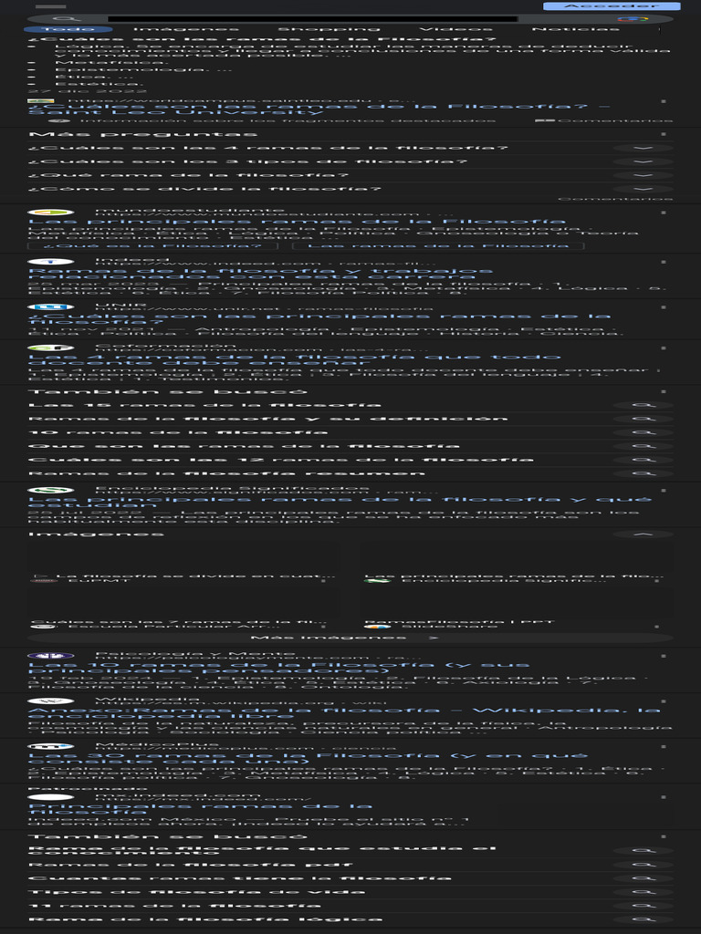 4 Ramas Principales de La Filosofia - Buscar Con | PDF | Epistemología | Science