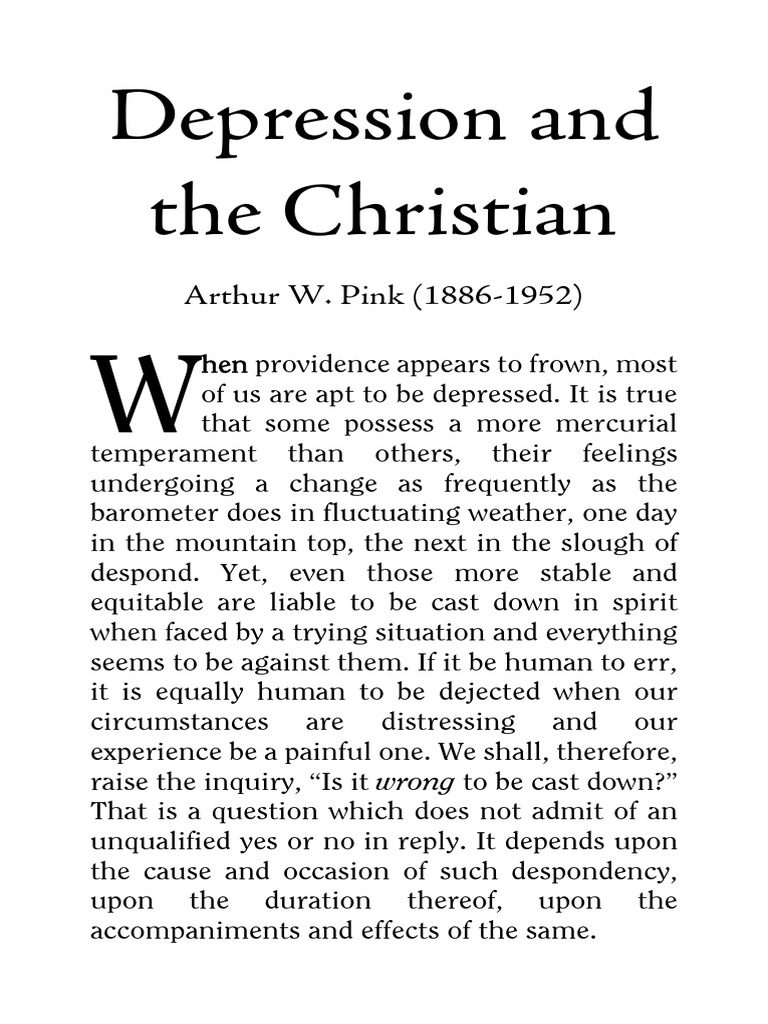Depression and The Christian | PDF | God | Religious Belief And Doctrine