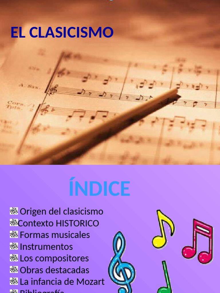 CLASICISMO | PDF | Sinfonía | Periodo Clásico (Música)