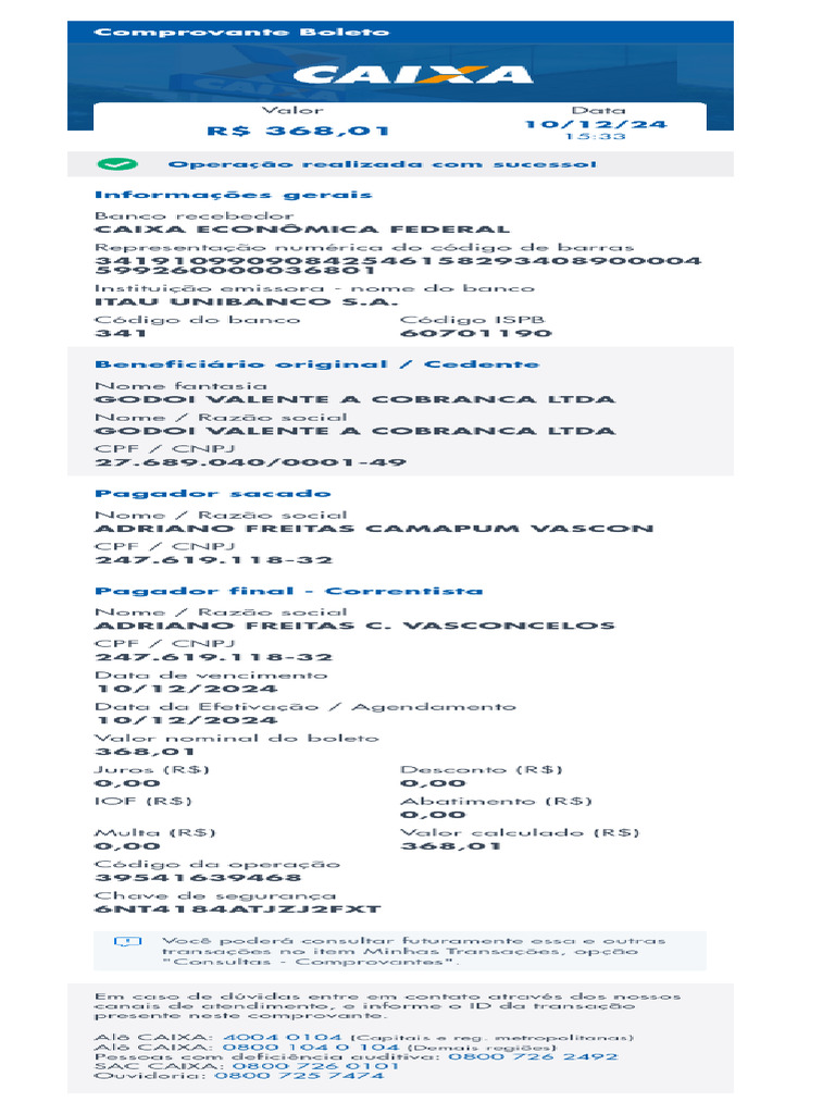 Comprovante2024 12 10 - 153335 | PDF