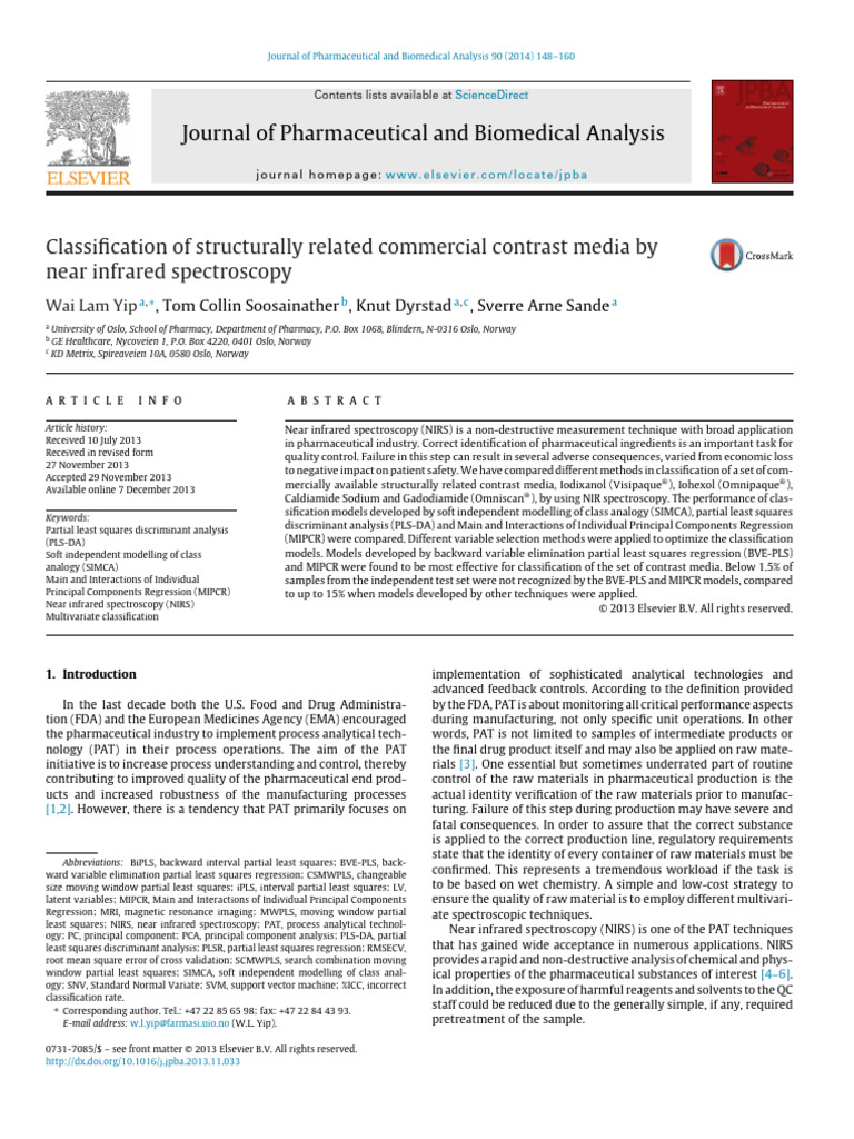 IOD | PDF | Chemometrics | Principal Component Analysis