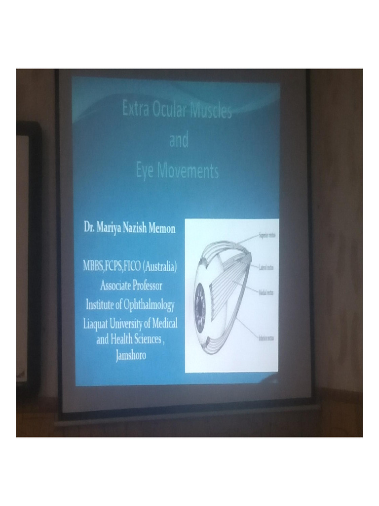 Extraocular Muscles and Movements | PDF