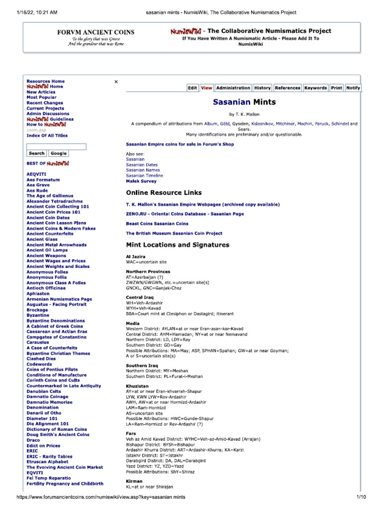 Arab Sassanian Mints | PDF