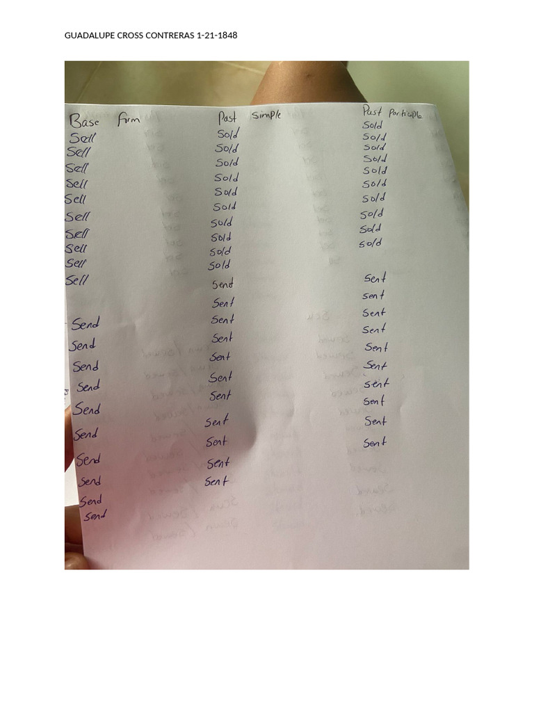 3rd Partial Irregular Verbs | PDF