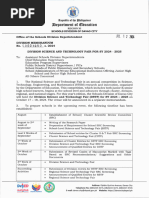 DepEd Memo NSTF National Science and Technology Fair For SY 2023 2024 ...