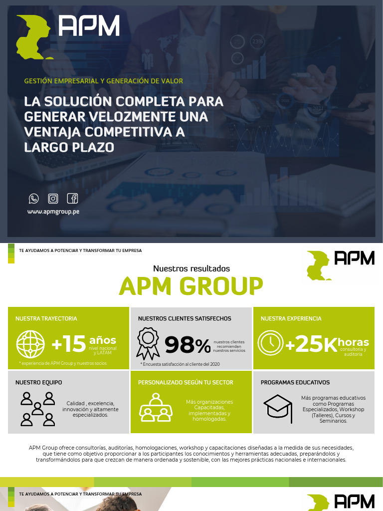 Brochure APM Group - 2024 | PDF | Business | Análisis de Riesgo y Puntos Críticos de Control