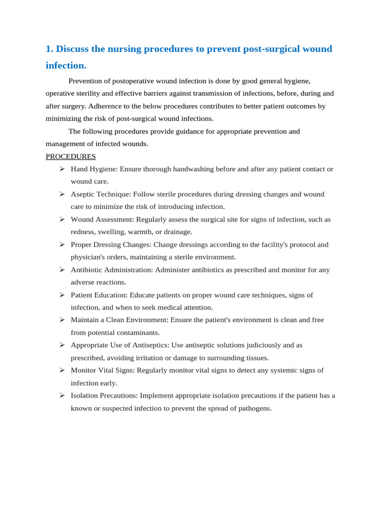 QUESTION BANK - Surgery and Surgical Nursing - Answers 1-20 | PDF ...