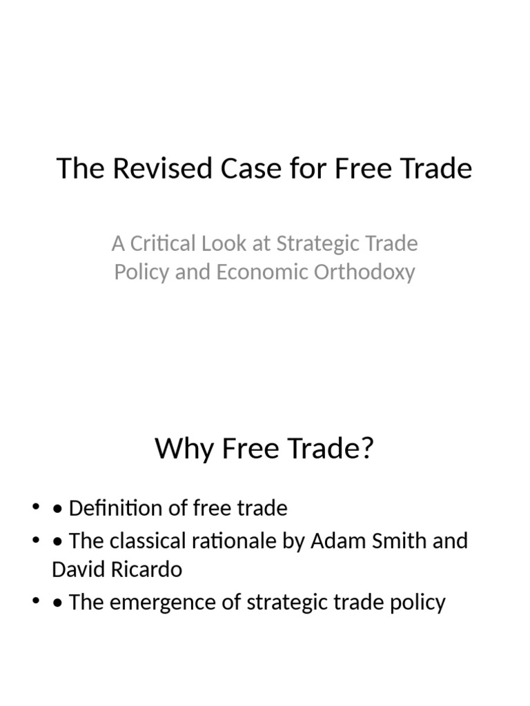 Revised Case For Free Trade | PDF