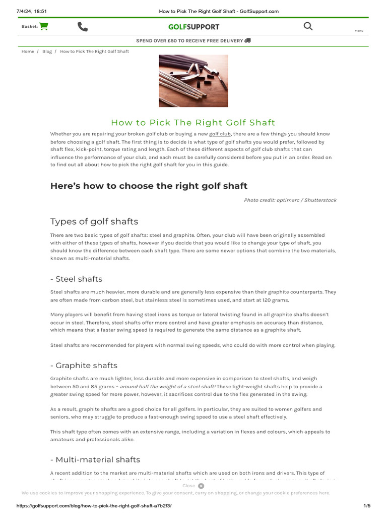How To Pick The Right Golf Shaft | PDF