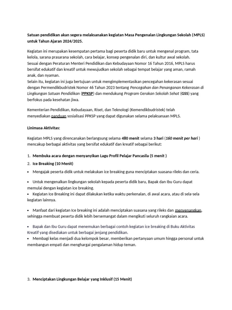 Panduan MPLS 2024/2025 | PDF