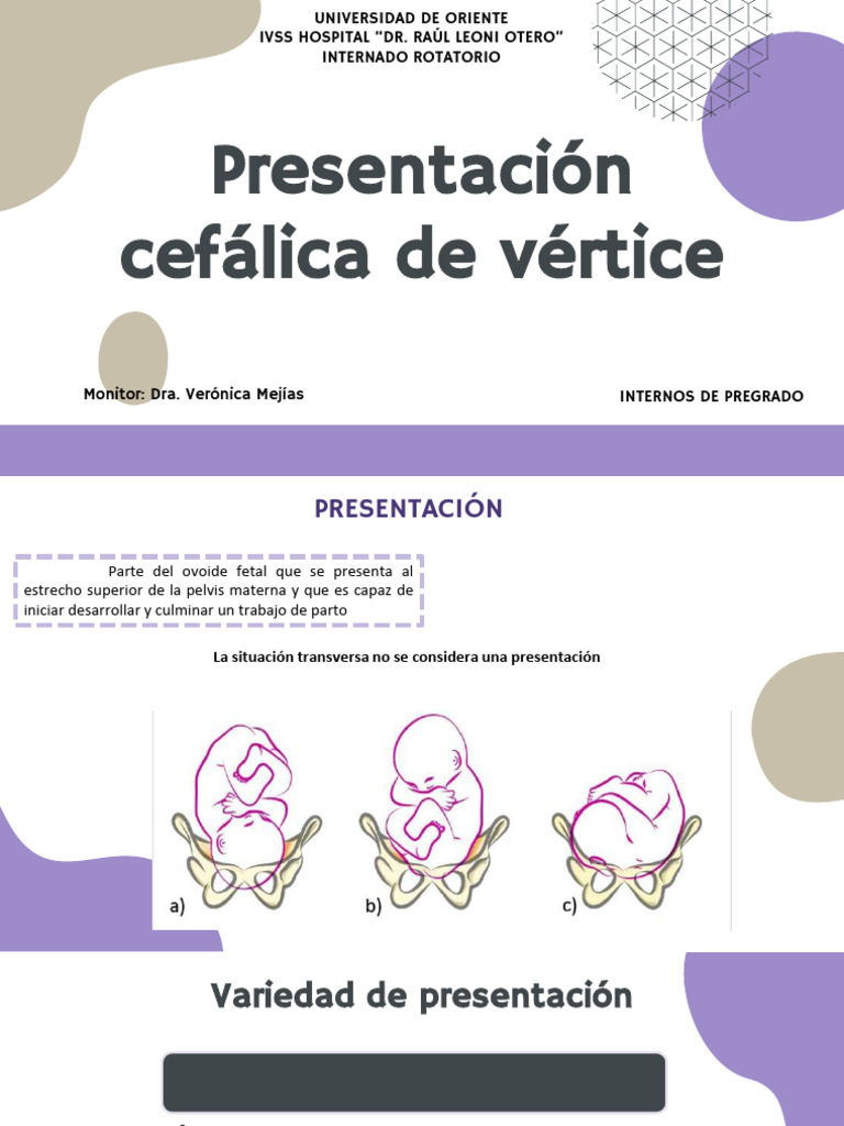 Presentacion Cefàlica de Vèrtice | PDF | Pelvis