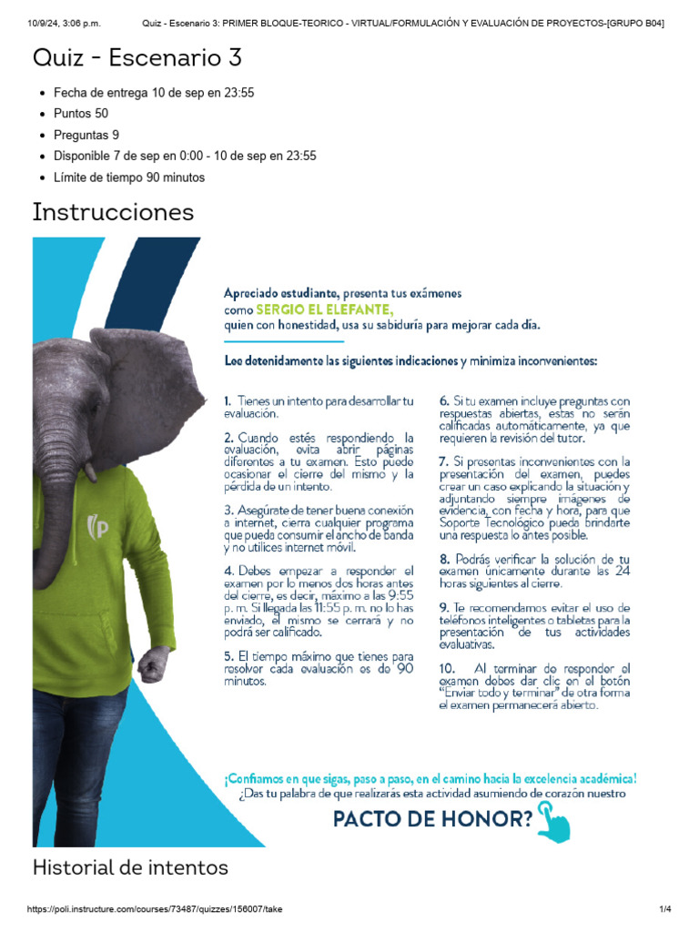 Quiz - Escenario 3 - Primer Bloque-Teorico - Virtual - Formulación y Evaluación de Proyectos ...