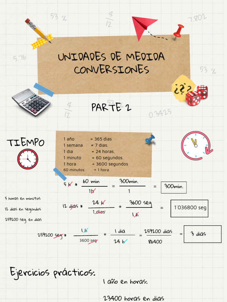 Tiempo - Unidades de Medida Parte 2 | PDF