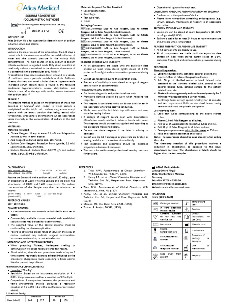 PPI1496A01 SODIUM | PDF | Precipitation (Chemistry) | Sodium