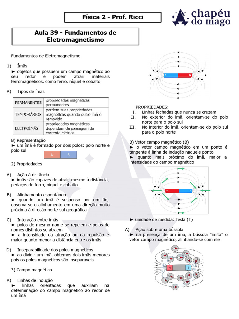 Resumo Aula 39 - Fundamentos de Eletromagnetismo - F%C3%ADsica 2.PDF ...