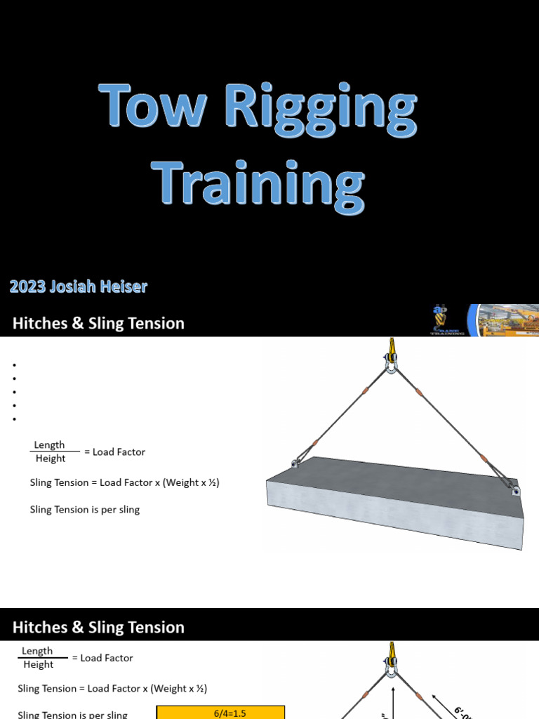 Tow Rigging Training FY24 Beta V1.0 | PDF | Tension (Physics) | Rope