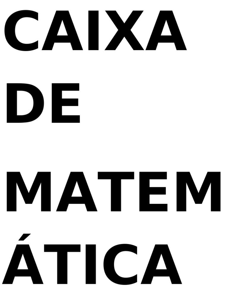 Caixa Da Matemática | PDF