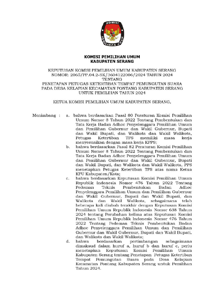 SK KETERTIBAN TPS PEMILIHAN TAHUN 2024-1_page-0001 | PDF