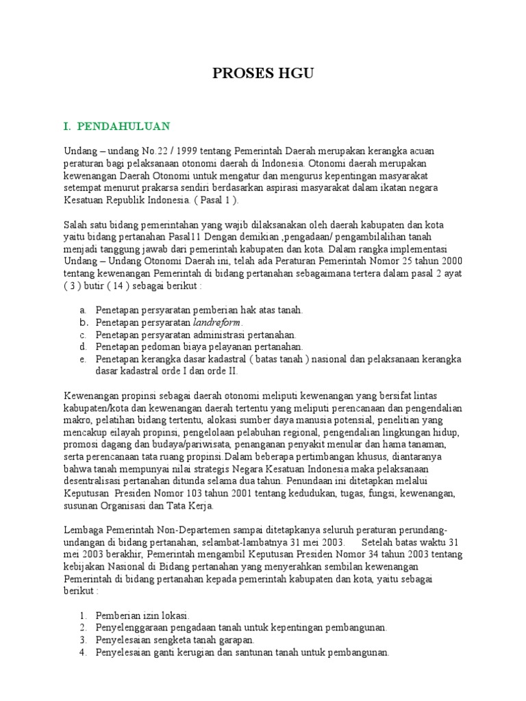 Proses Hgu | PDF