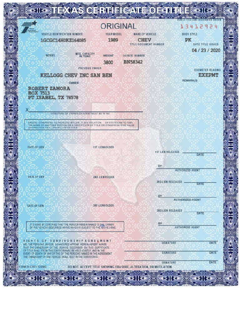 Titulo Texas 1 | PDF