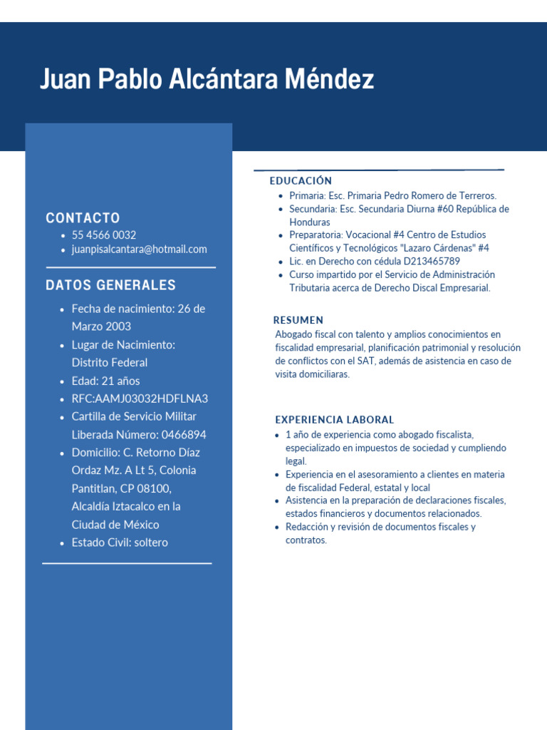 Abogado Fiscalista con Experiencia en México | PDF