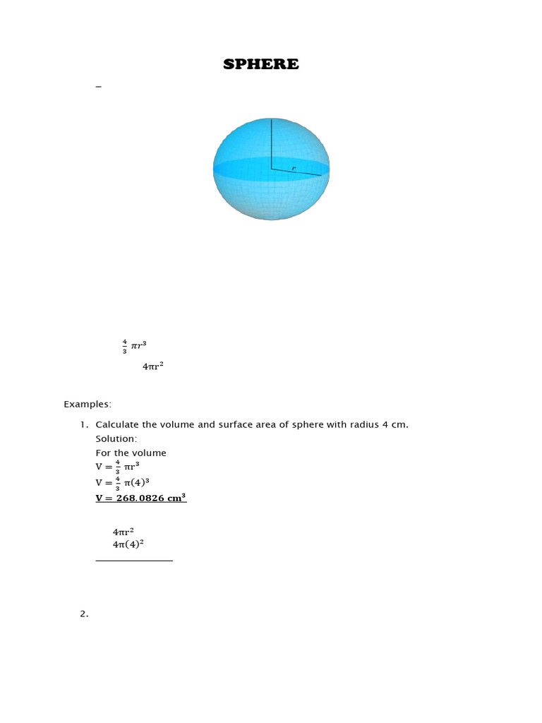 SPHERE | PDF | Sphere | Space