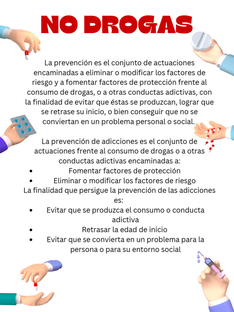 No a las drogas poster | PDF