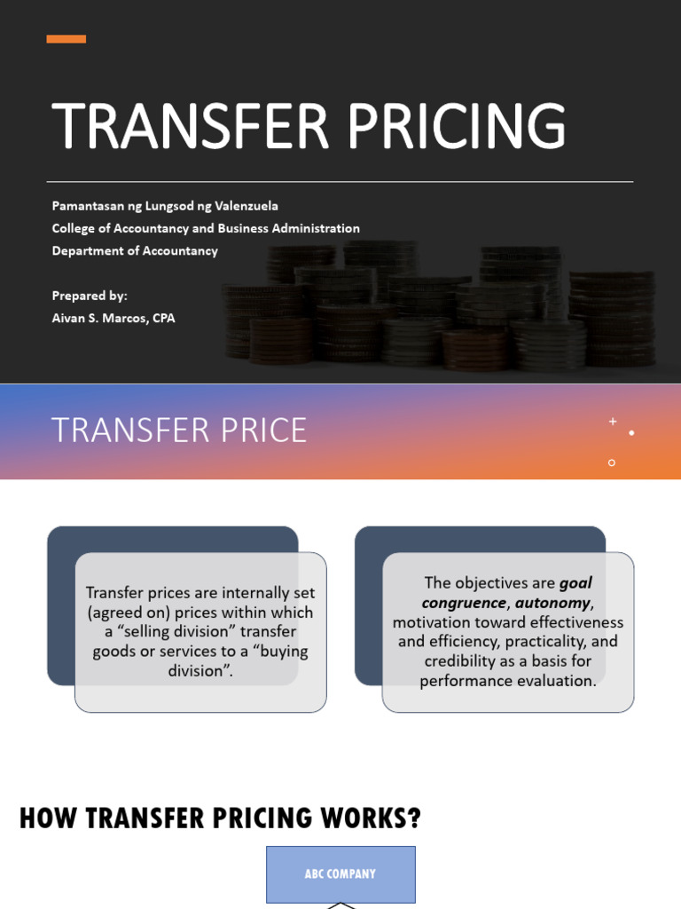 Lesson 9 Transfer Pricing | PDF | Marketing | Private Sector