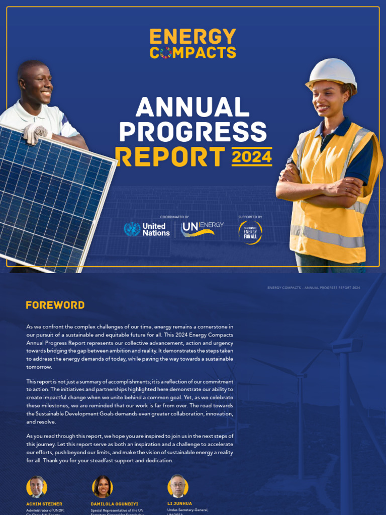 2024 Energy Compacts Progress Report | PDF | Renewable Energy ...
