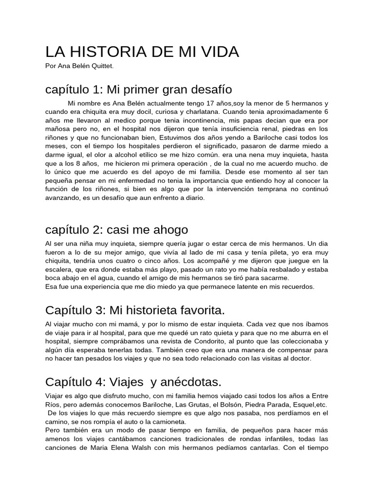 La Historia de Mi Vida | PDF