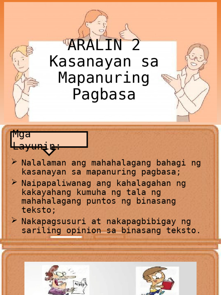 ARALIN 2 Kasanayan Sa Mapanuring Pagbasa 1 | PDF