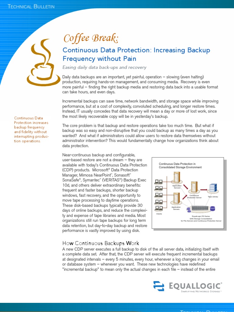 Continuous Data Protection: Increasing Backup Frequency Without Pain | PDF | Backup | Computer ...