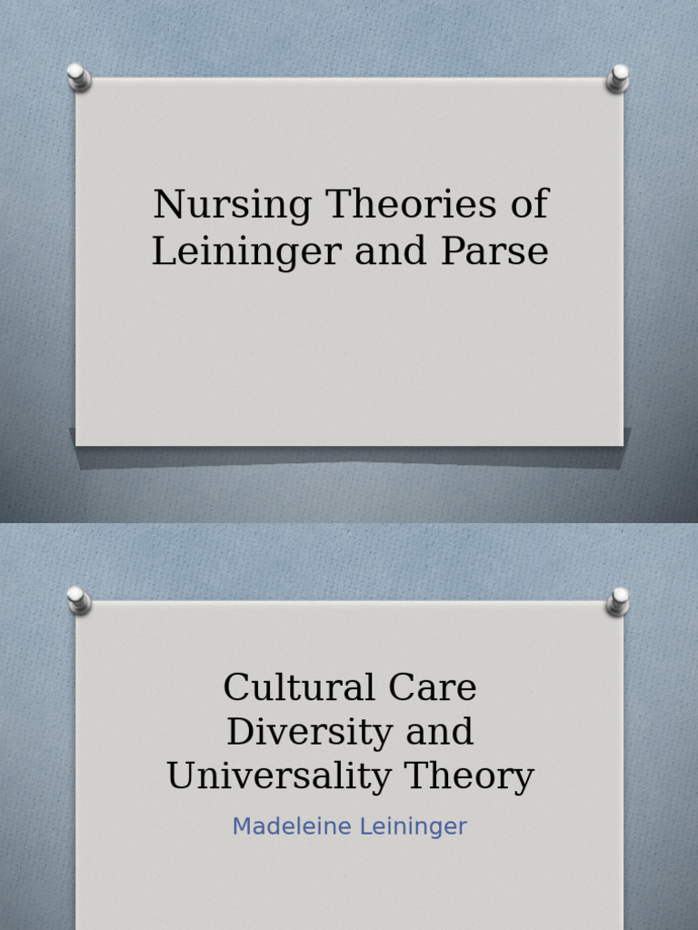 Nursing Theories of Leininger and Parse | PDF