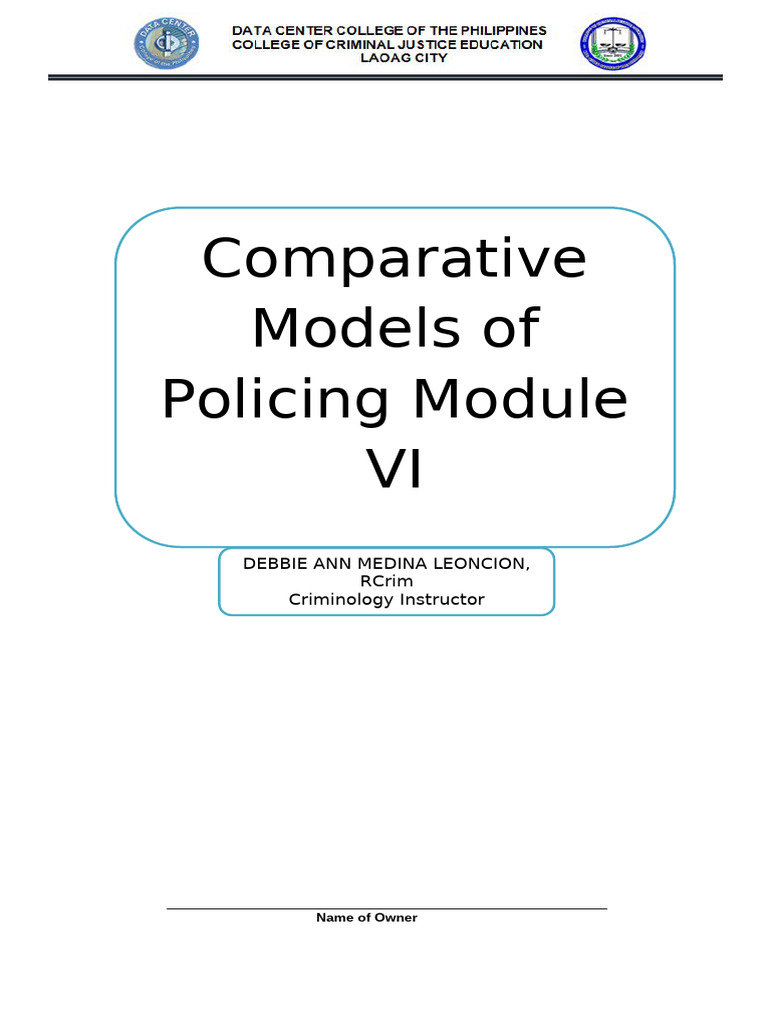 Comparative Models of Policing Module 6 SY 2020-2021 | PDF | United ...