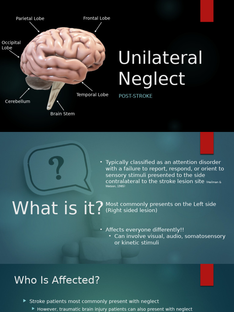 CP1 - Neglect Presentation | PDF | Parietal Lobe | Stroke