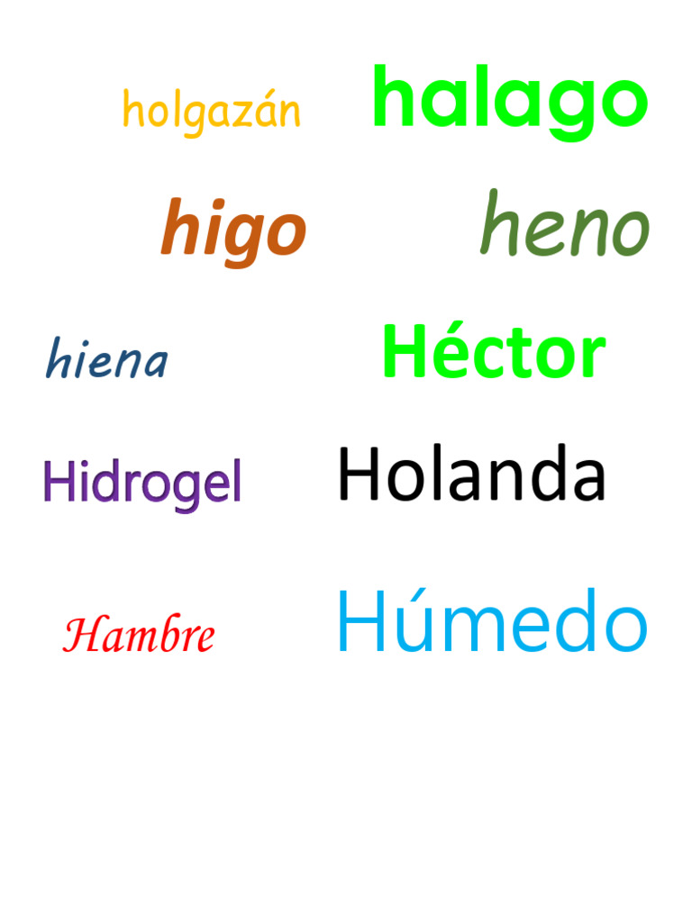 Palabras que Empiezan con H | PDF