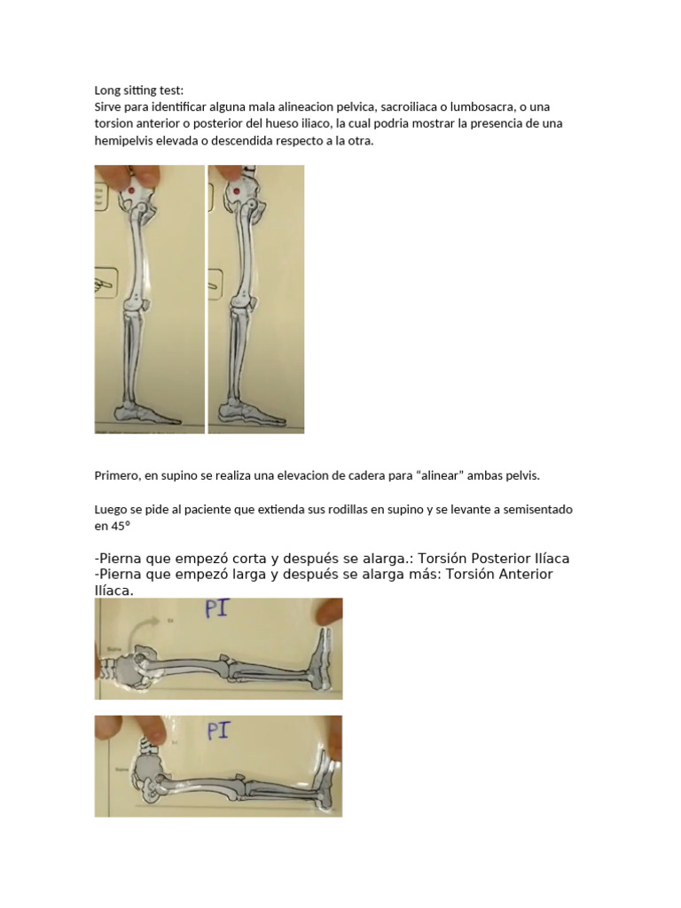 Evaluación del Long Sitting Test | PDF