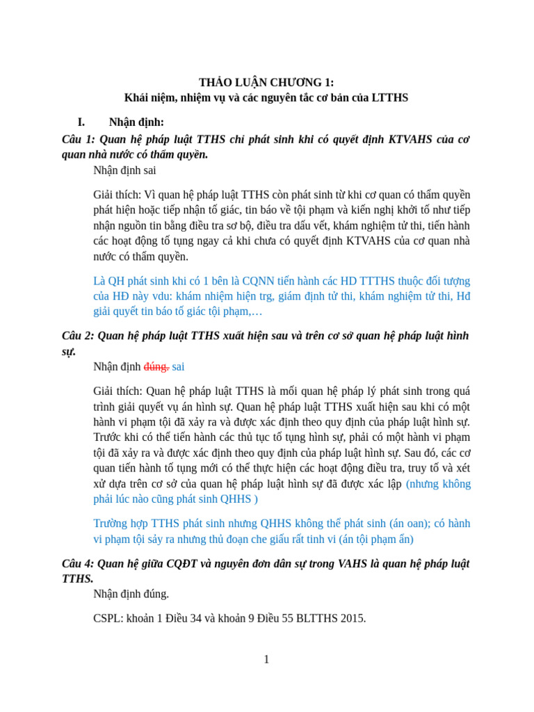 THẢO-LUẬN-TTHS-Chương-1-đến-4 | PDF