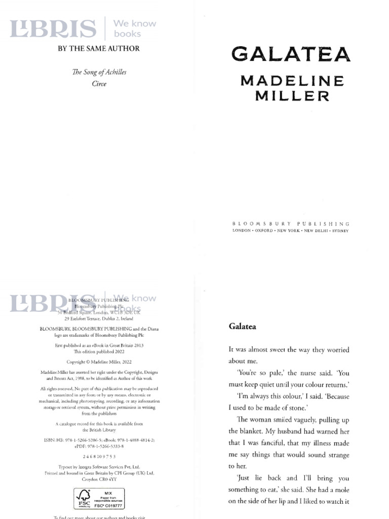Galatea - Madeline Miller | PDF