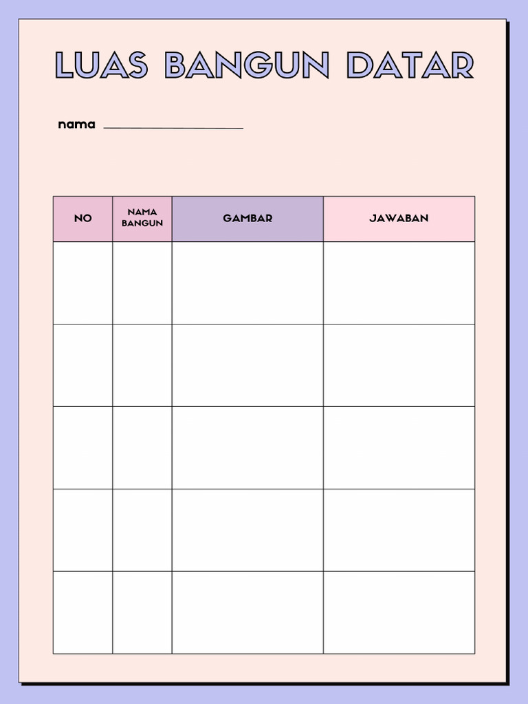 Luas Bangun Datar | PDF