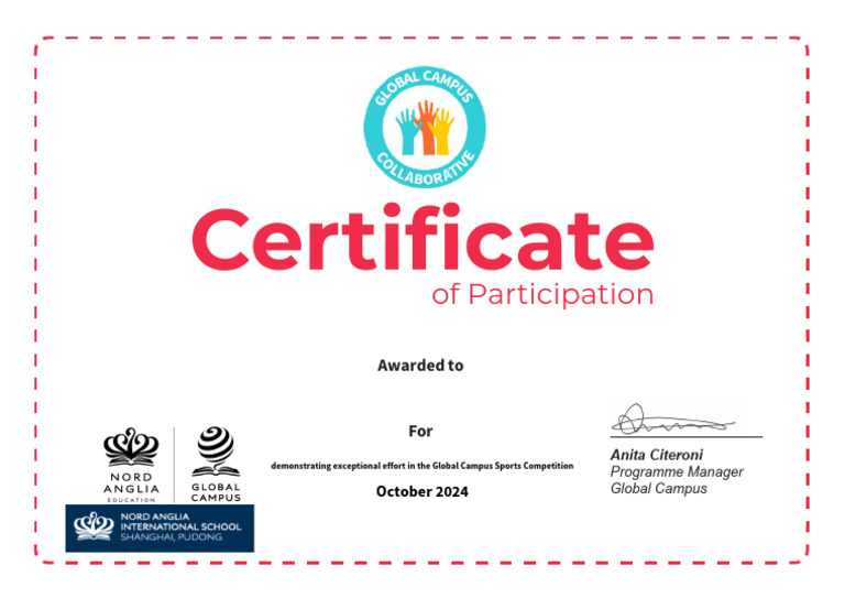 New Collaborative GC Competition Certificate of Participation Editable3 | PDF