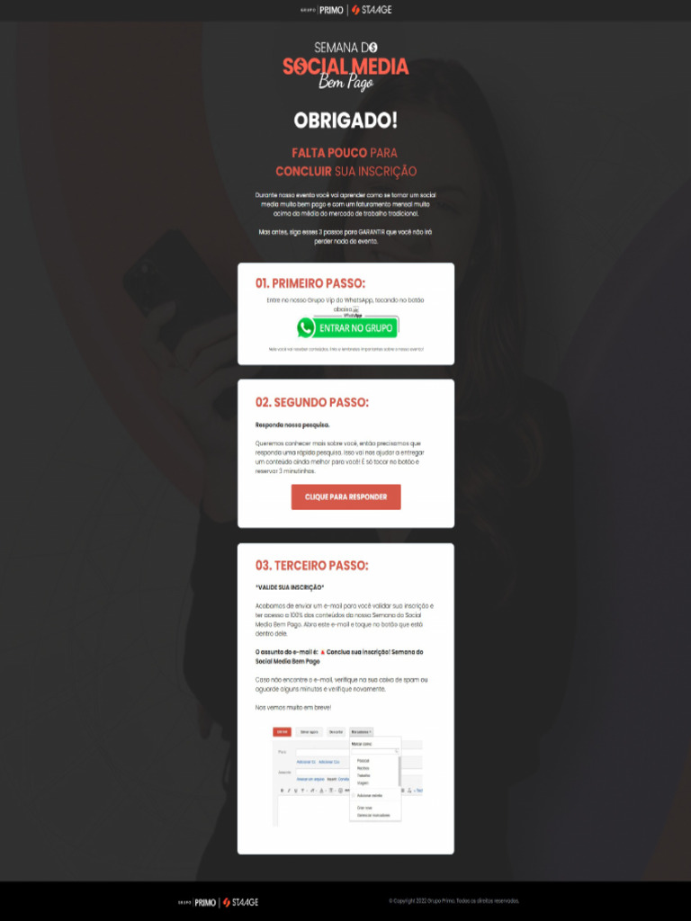 Staage - LP Obrigado-Captura - Semana Do Social Media | PDF