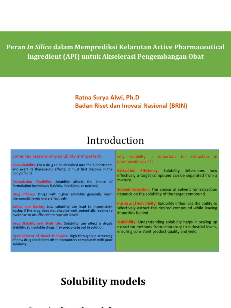 Workshop - PPT - by RATNA | PDF | Solubility | Pharmaceutical Formulation
