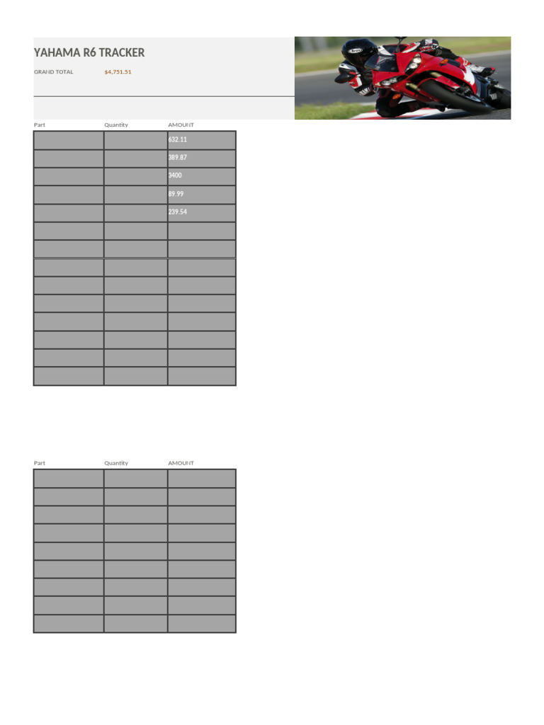 Yamaha R6 Tracker | PDF