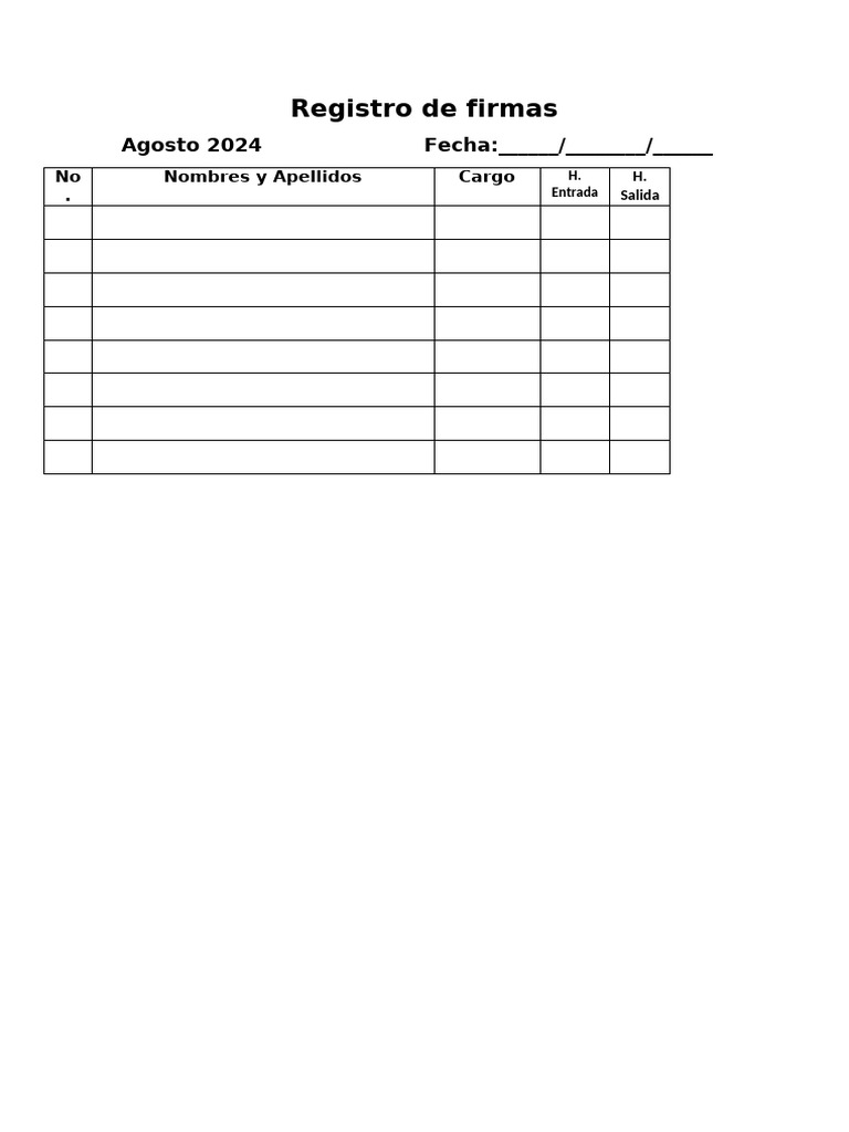 Registro de Firmas | PDF